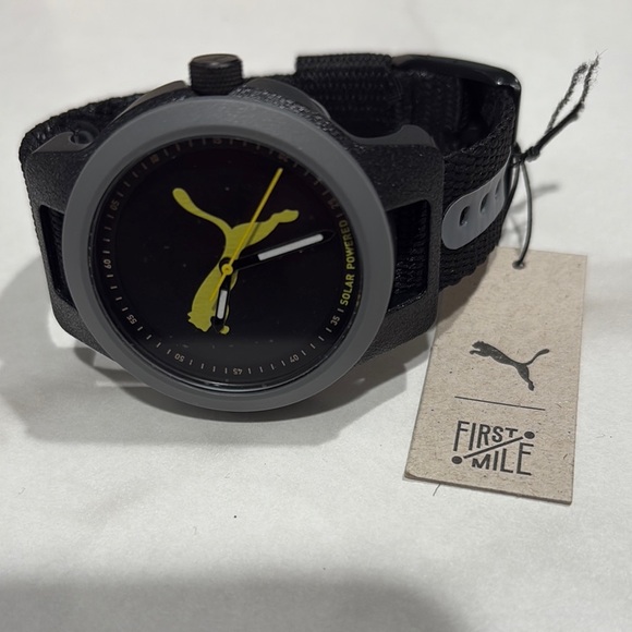 Puma | Accessories | Puma Black And Yellow Mens Watch | Poshmark